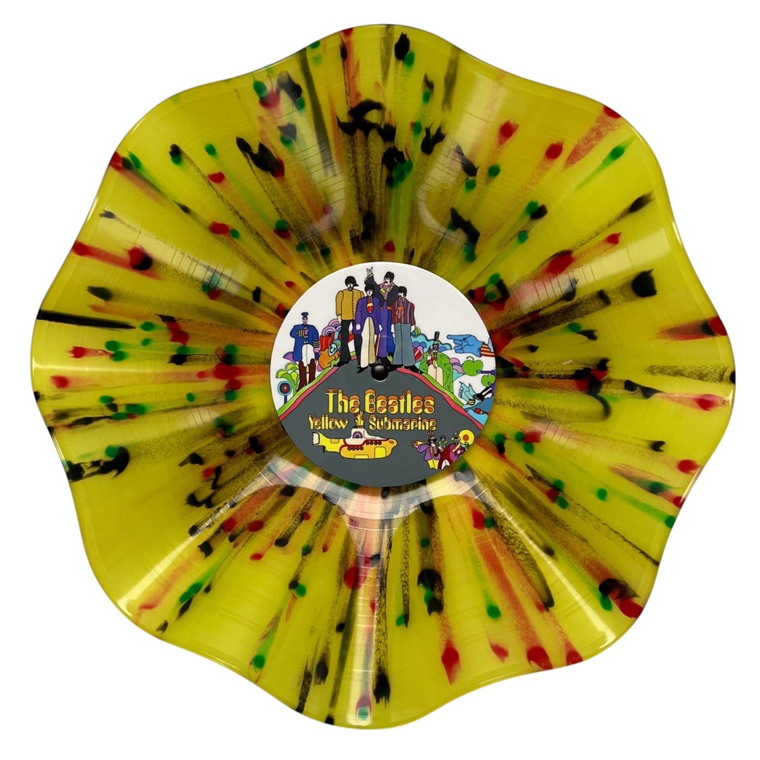 The Beatles - Yellow Submarine Record Bowl [YELLOW SPLATTERED 12" Vinyl ...