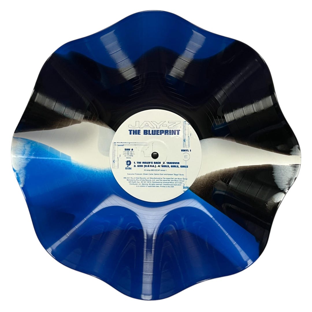 Jay-z - the Blueprint Record Bowl [BLUE MARBLED 12" Vinyl] - Etsy