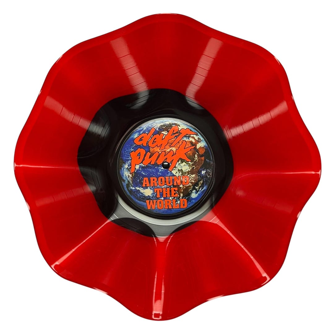 Daft Punk - Around the World Record Bowl [TRANSLUCENT RED & BLACK 12 ...