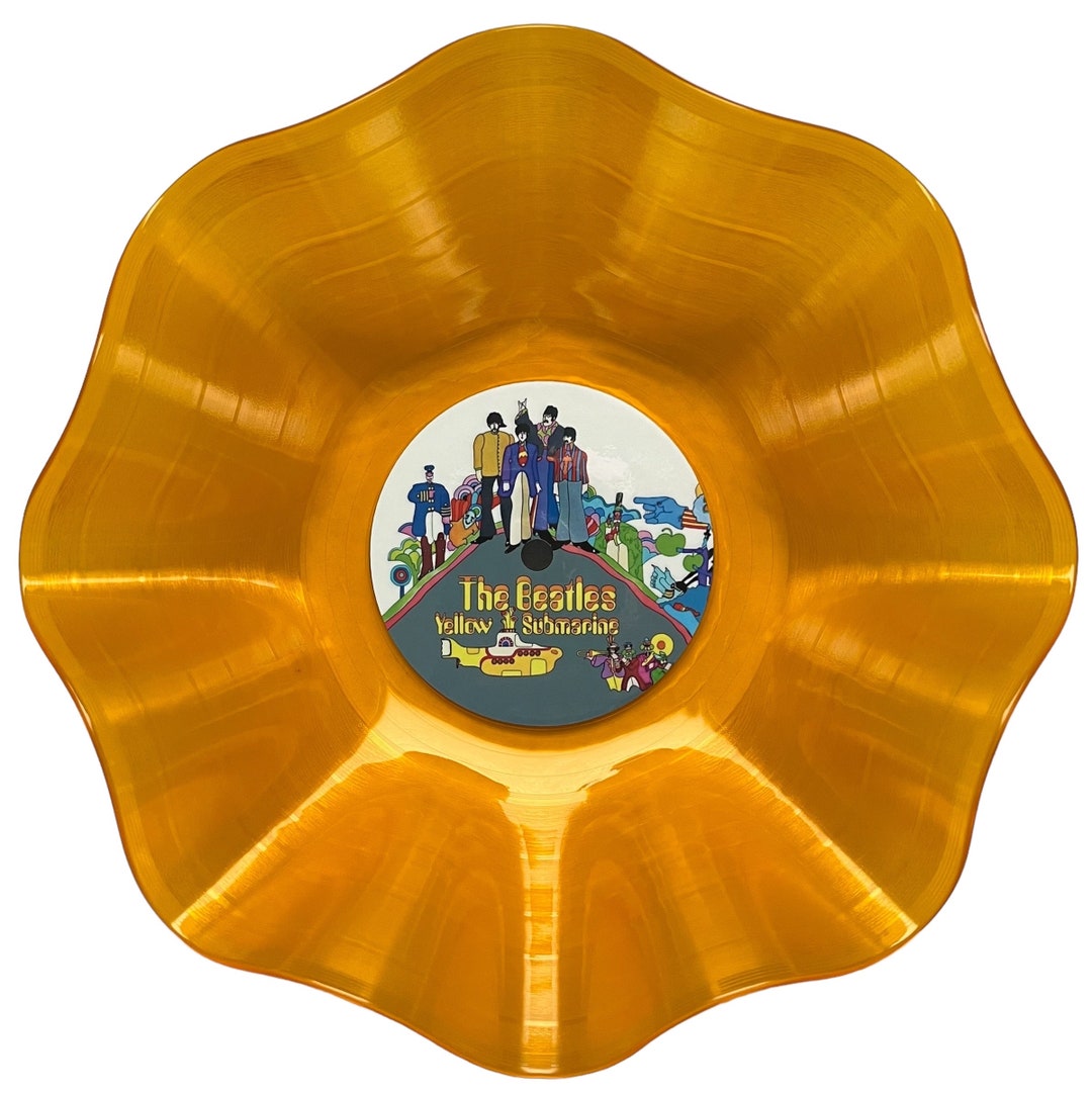 The Beatles Yellow Submarine Record Bowl TRANSLUCENT YELLOW 12 VINYL ...