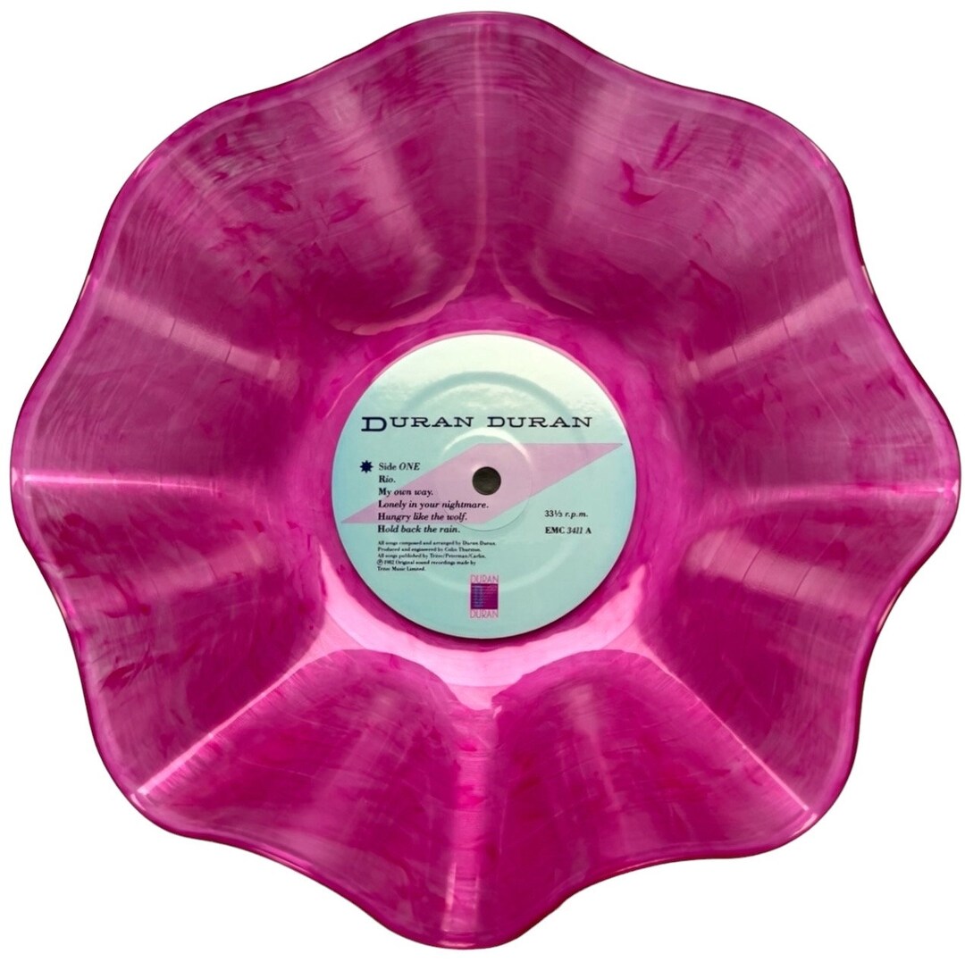 Duran Duran Rio Record Bowl TRANSLUCENT PINK MARBLED 12 Vinyl Retro ...