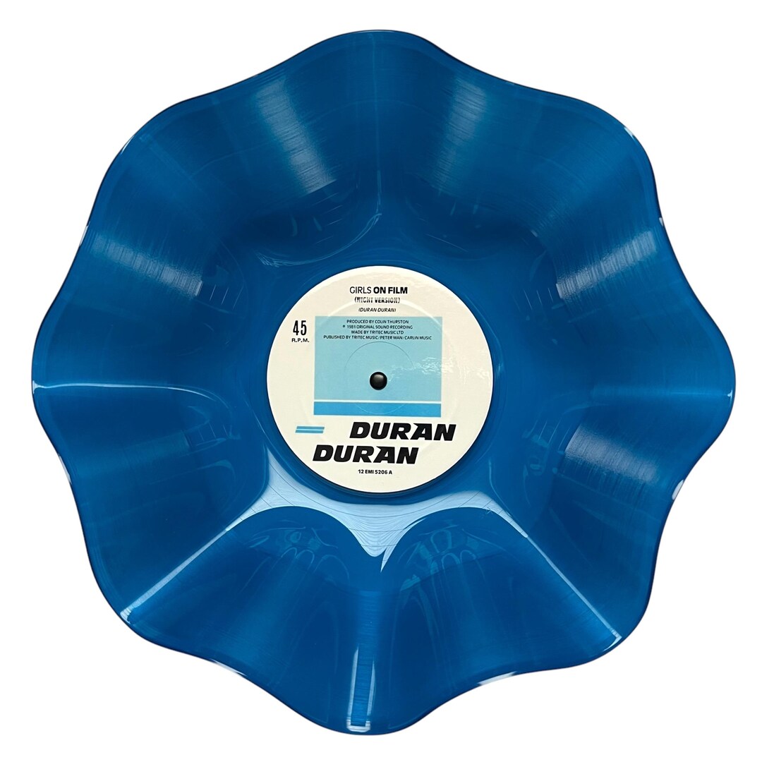 Duran Duran Girls on Film Record Bowl TRANSLUCENT BLUE 12 VINYL - Etsy