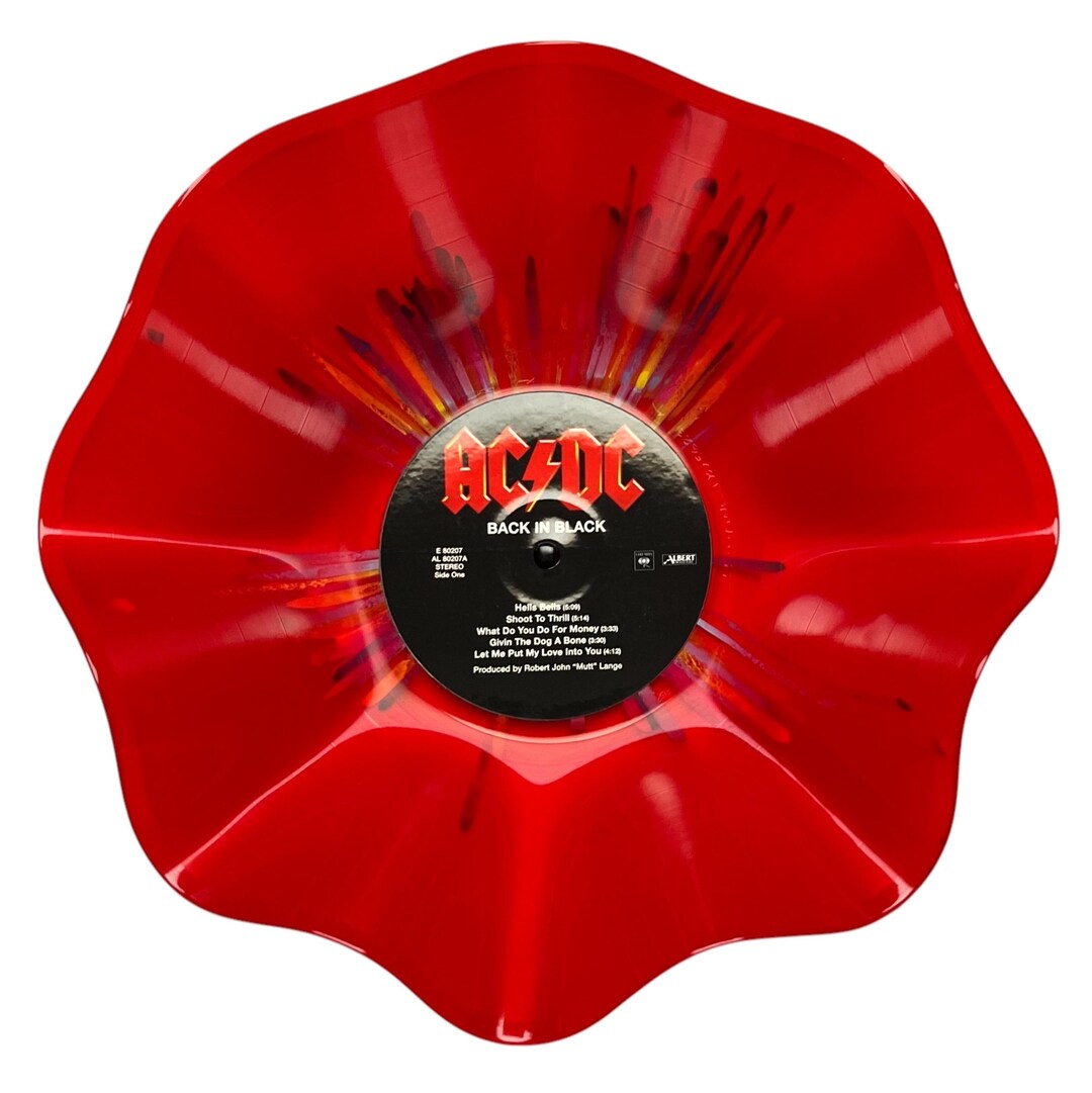 AC/DC - Back in Black Record Bowl [RED Splattered 12" Vinyl] - Etsy