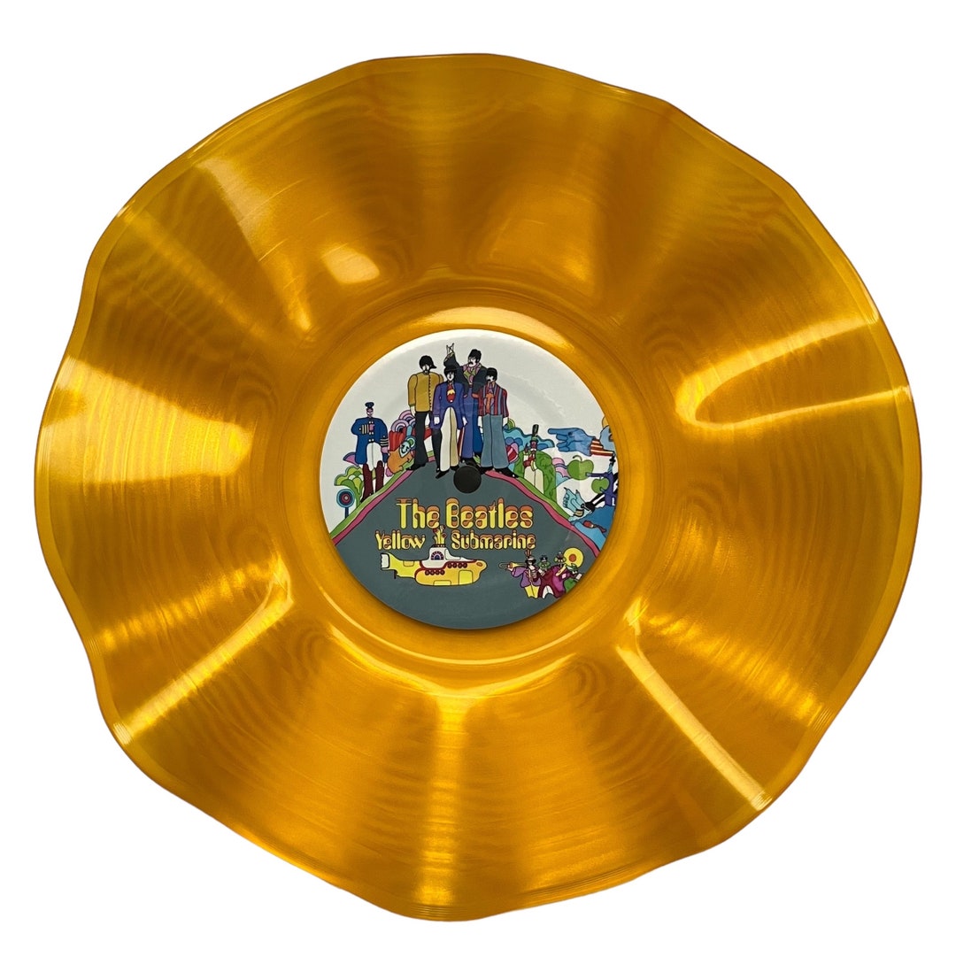 The Beatles Yellow Submarine Platter Shaped Record Bowl TRANSLUCENT ...