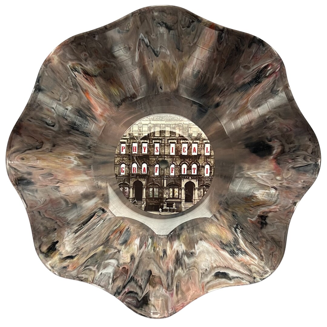 Led Zeppelin Physical Grafitti Record Bowl MARBLED 12 VINYL Retro ...