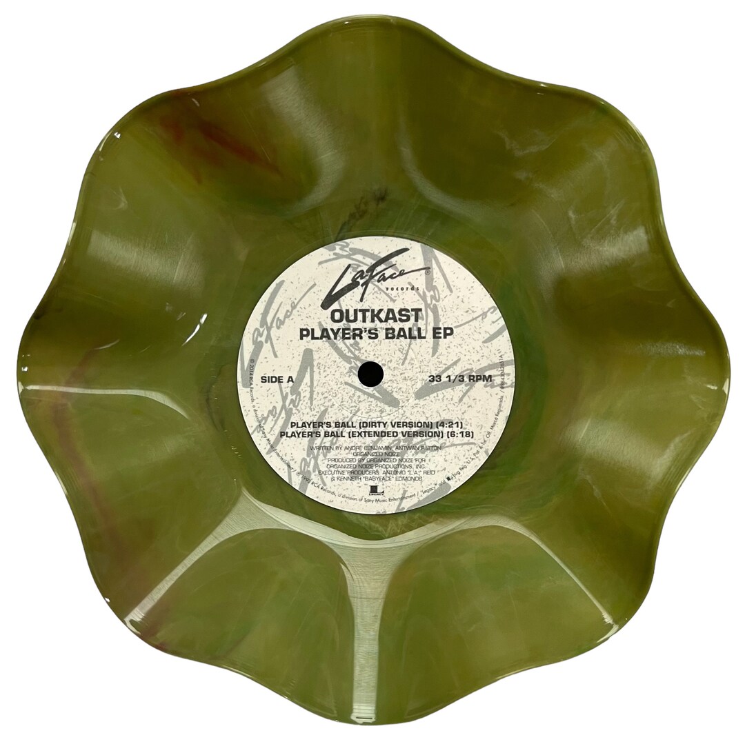 Outkast Player's Ball 10 Record Bowl GREEN MARBLED - Etsy