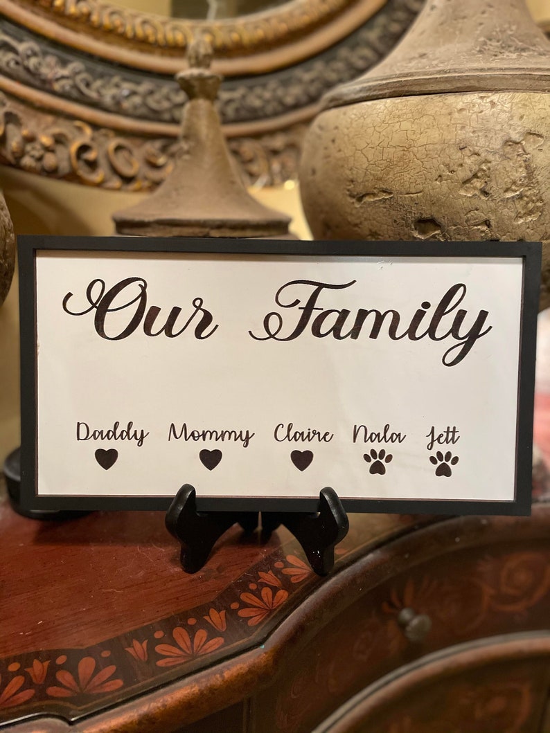 Our Family Board SVG - Etsy