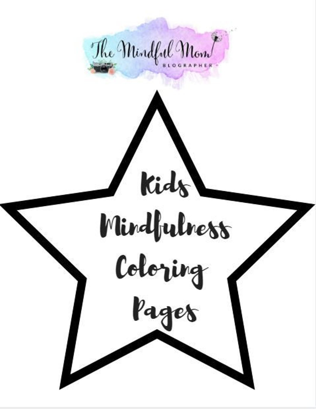 Kids Mindfulness Coloring Pages With Bonus Corresponding Adult ...