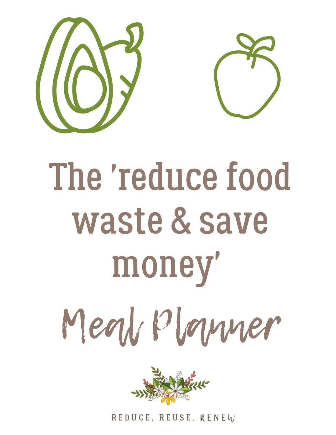 Meal Planner PDF Printable Template and Grocery List to Help You Save ...