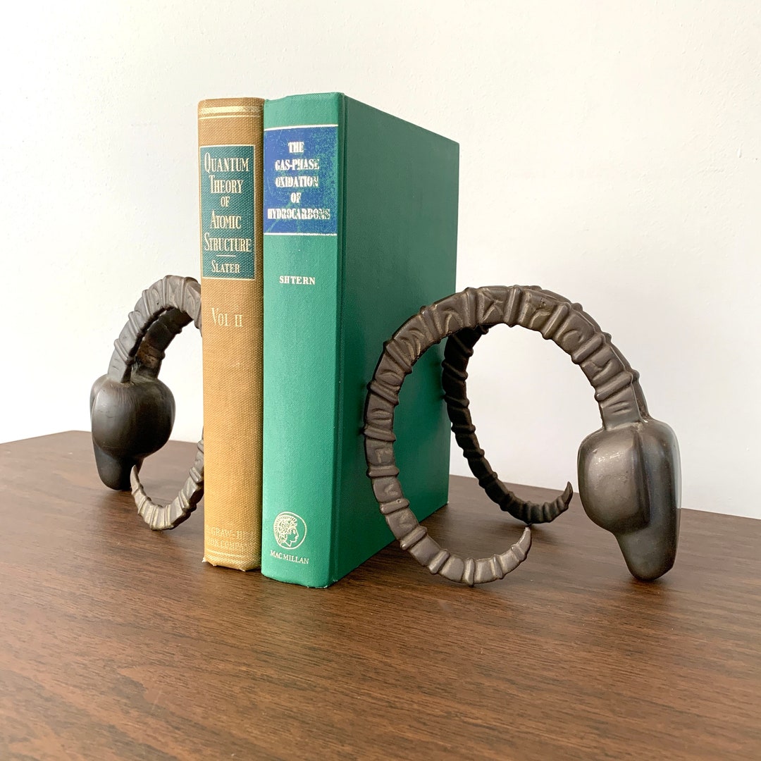 Vintage Ibex Brass Bookends Pair - Etsy