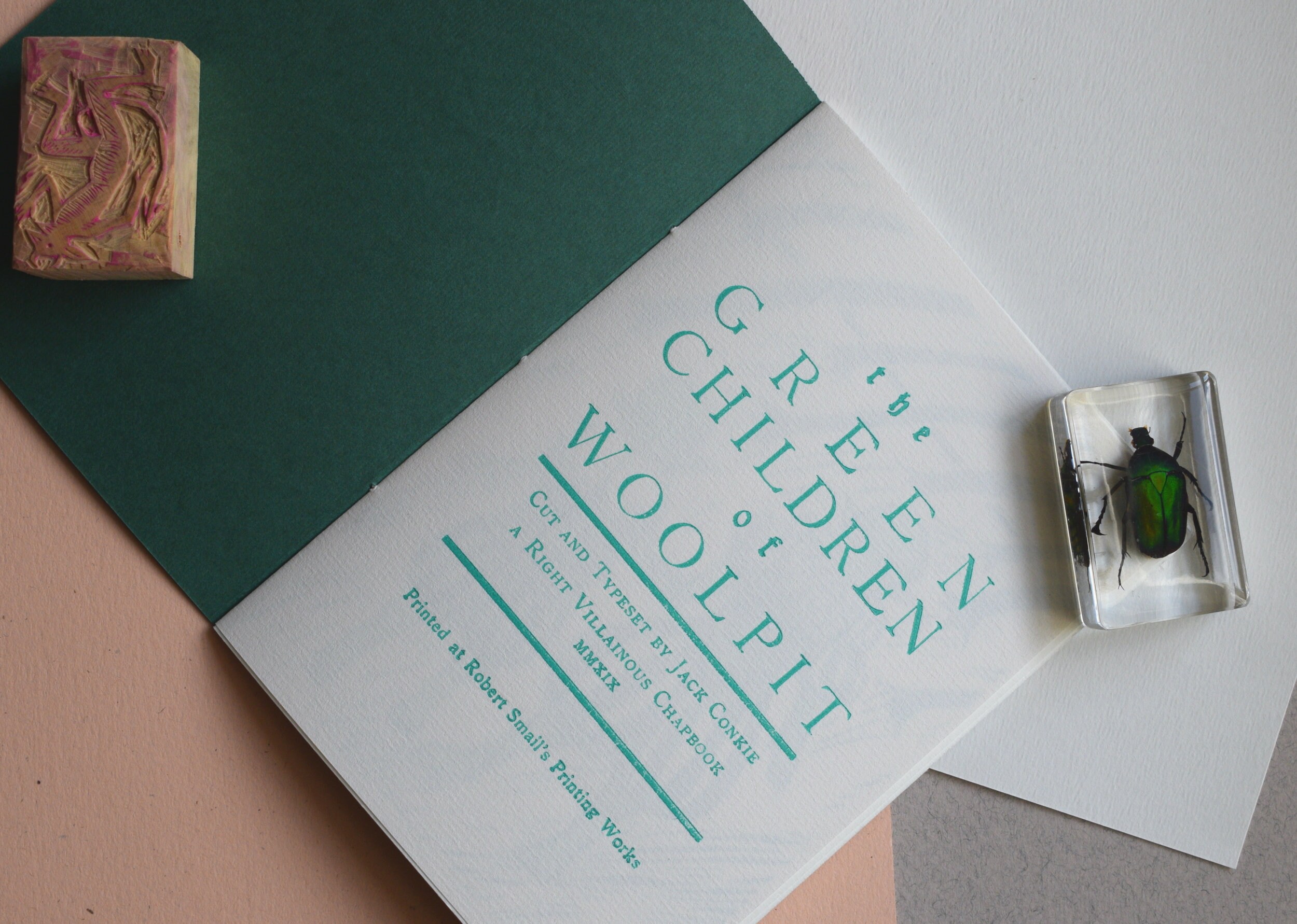 The Green Children of Woolpit - LTD Edition Linocut & Letterpress ...