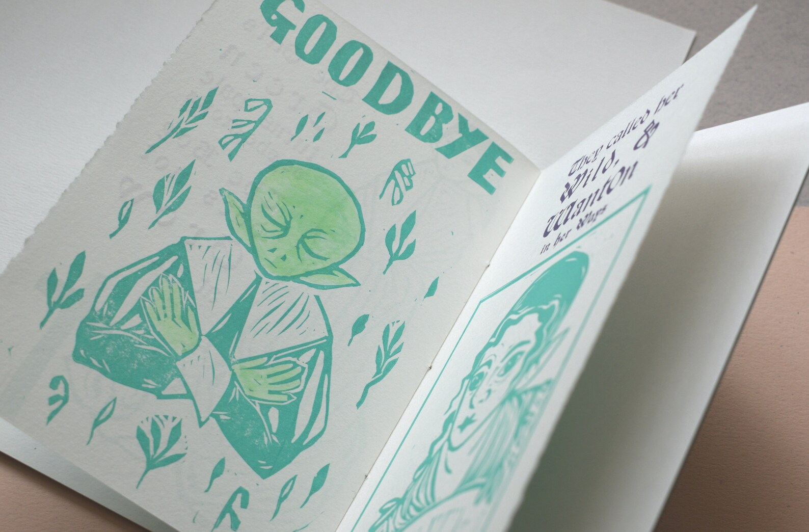 The Green Children of Woolpit - LTD Edition Linocut & Letterpress ...