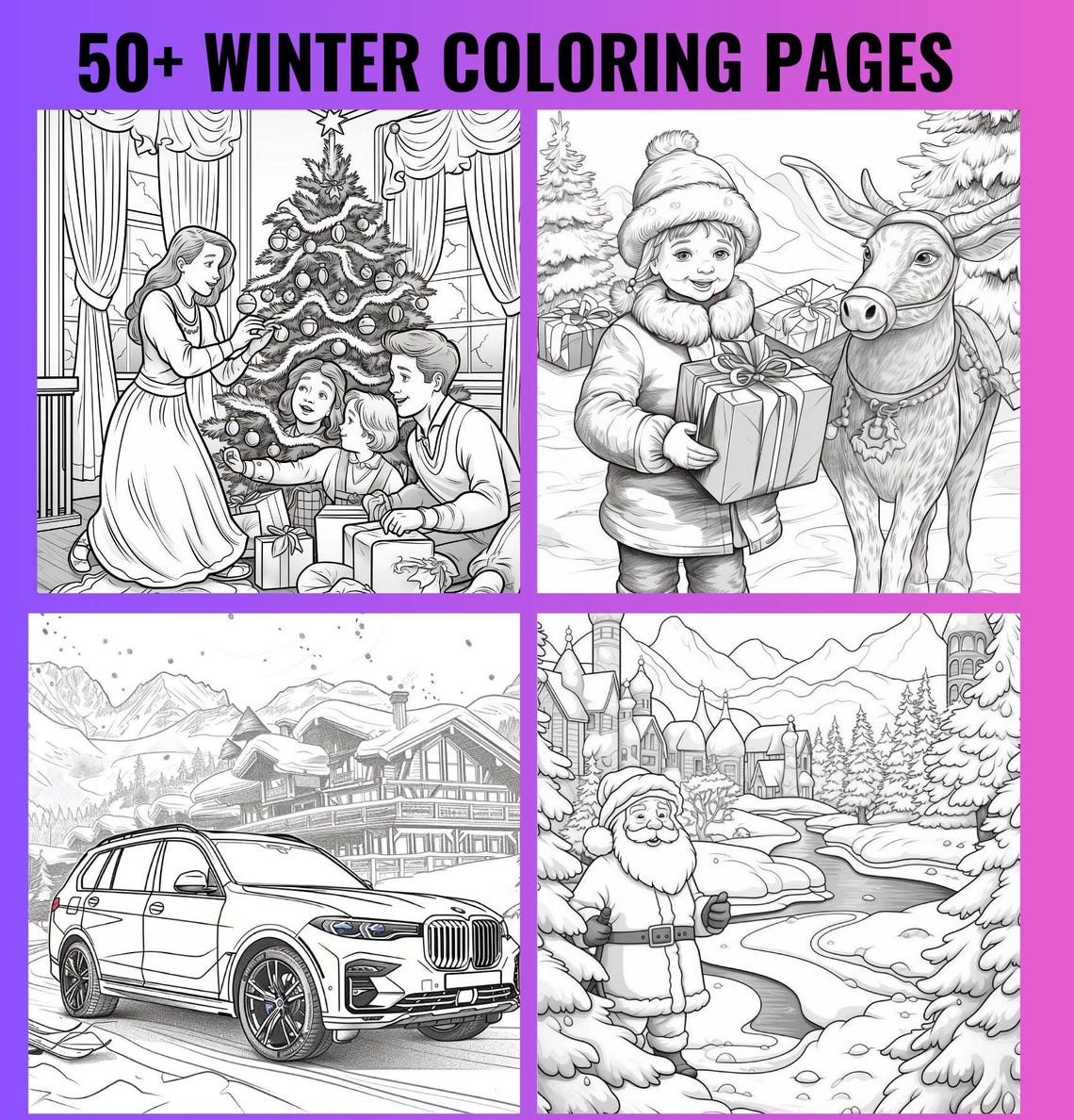 50+ Winter Coloring Pages: Festive Fun for All Ages | Winter Holiday ...