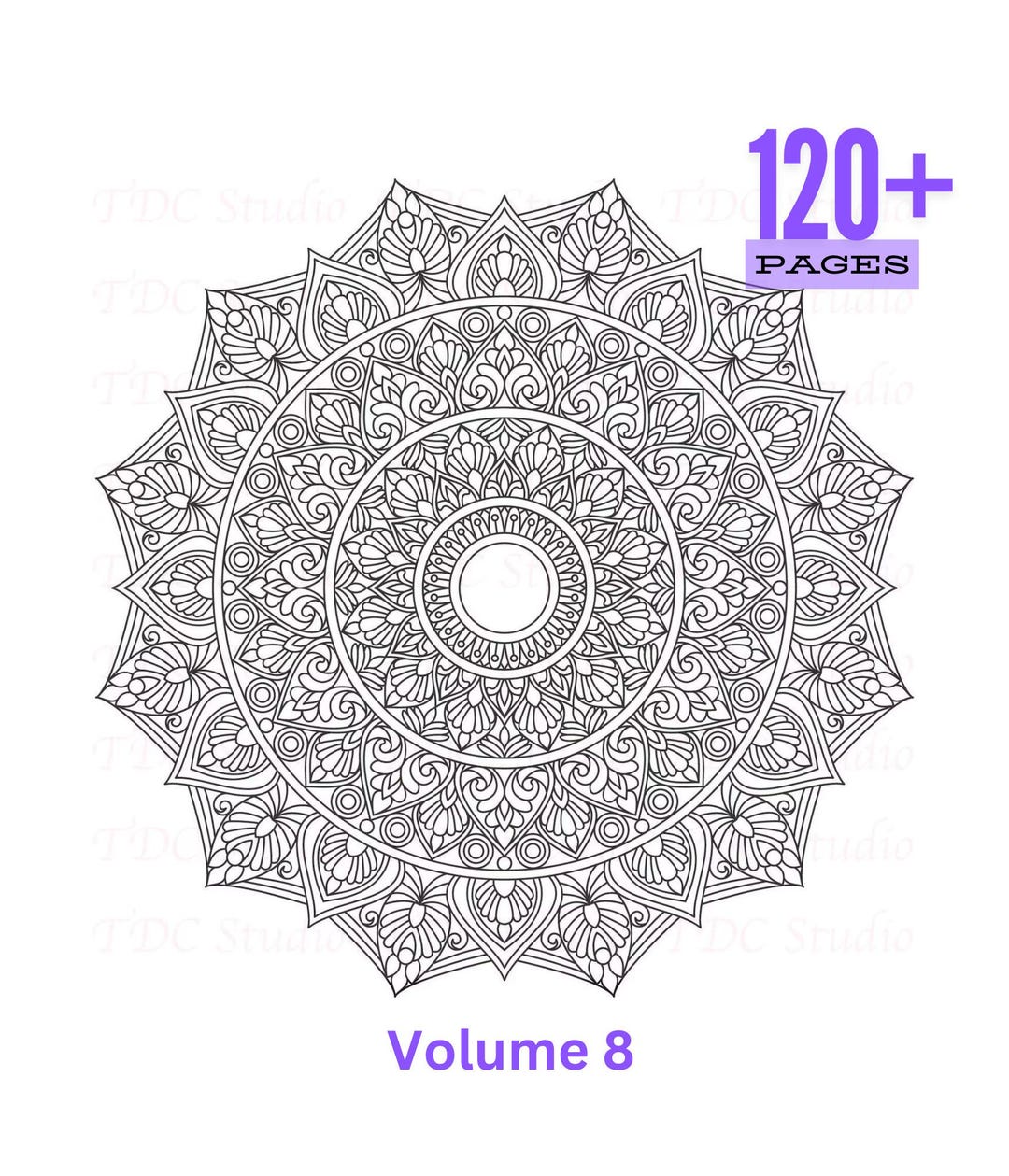 120+ Mandala Coloring Pages Vol 8 | Printable & Digital Mandala ...