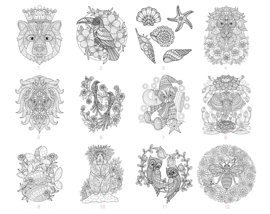 120+ Mandala Animals Coloring Pages Vol 2 | A4 PDF 3600px 300 DPI Jpgs ...