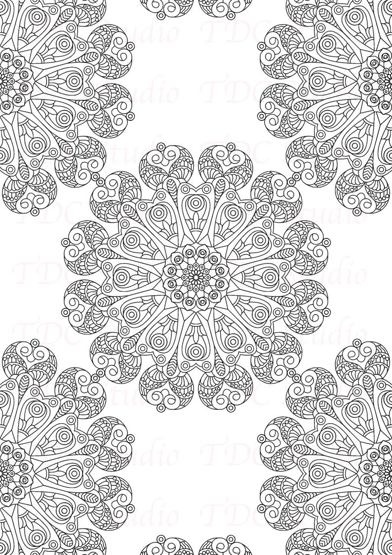 Advanced Mandala Coloring Pages Vol 3 120+ Intricate Mandala Coloring ...