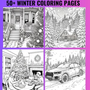 50 Winter Coloring Pages: Festive Fun for All Ages Winter Holiday ...
