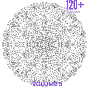 120+ Mandala Coloring Pages Vol 5 | Printable & Digital Mandala ...