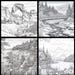 50+ Nature Coloring Pages Scenic Pages | Mountains, Beaches, Forests ...
