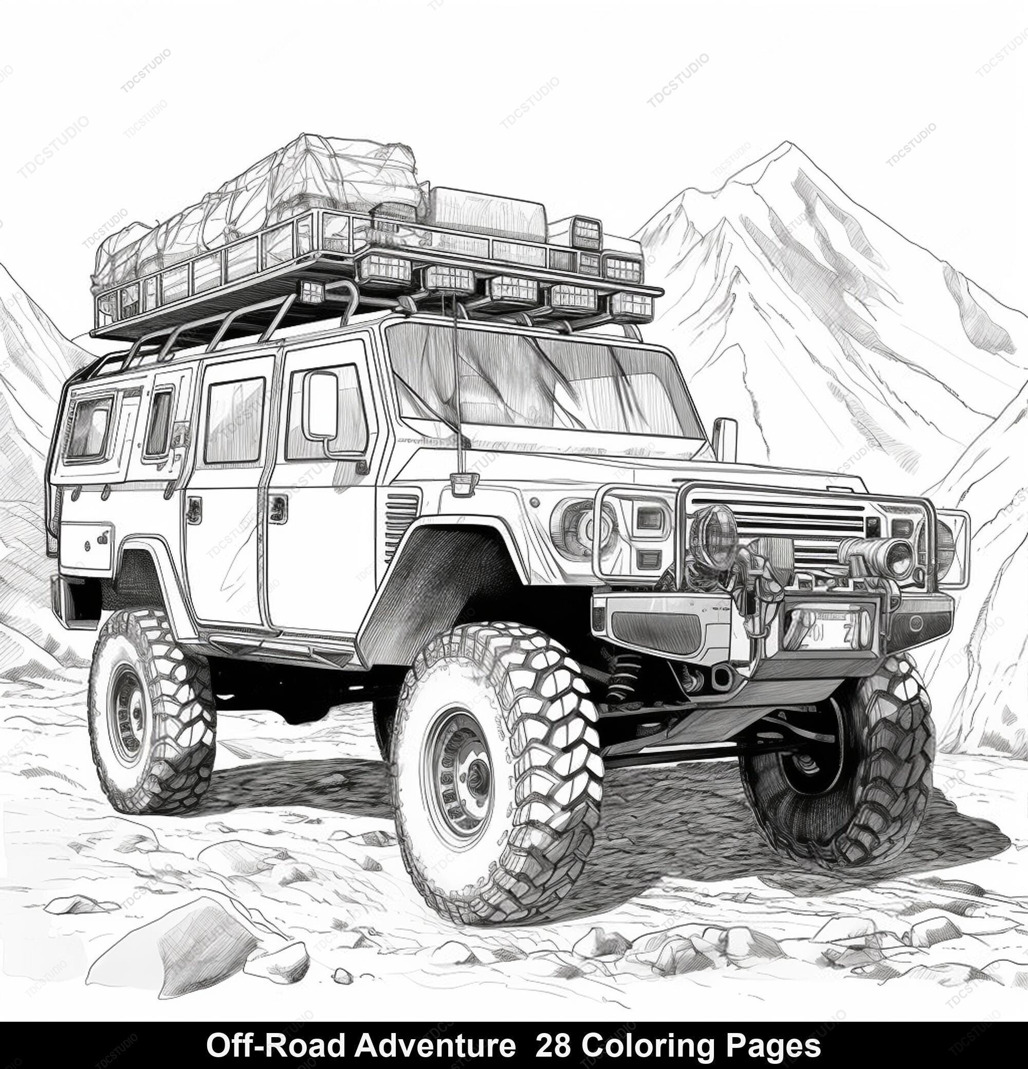 28 Off-road Adventure Coloring Pages Jeep, RV & Mountain Explorer ...