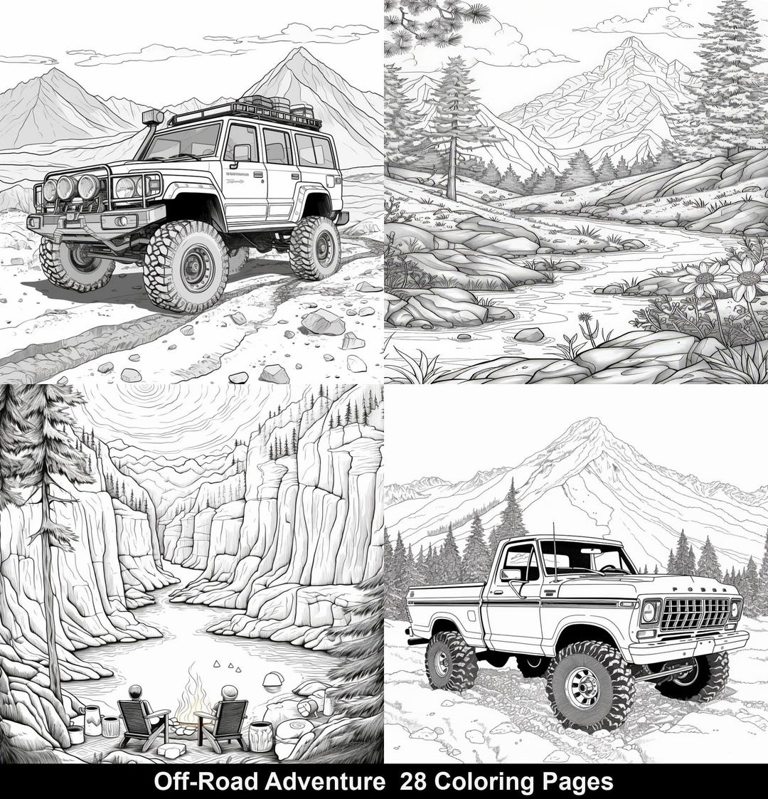 28 Off-road Adventure Coloring Pages Jeep, RV & Mountain Explorer ...