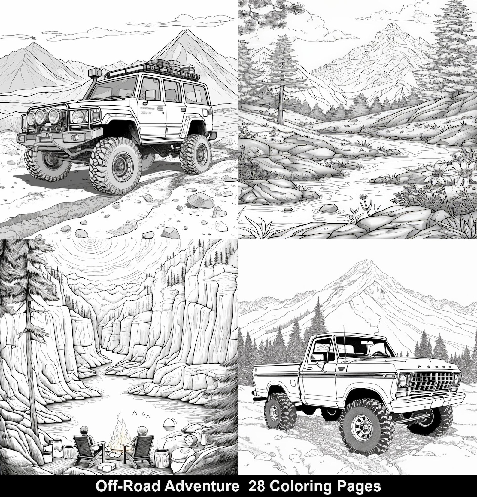 28 Off-road Adventure Coloring Pages Jeep, RV & Mountain Explorer ...
