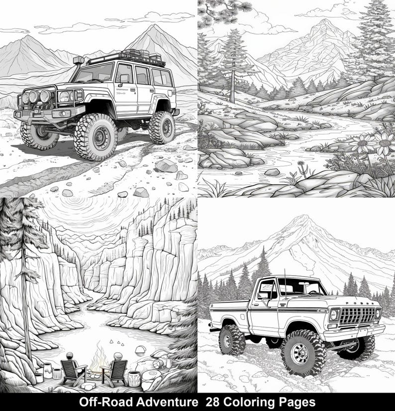 28 Off-road Adventure Coloring Pages Jeep, RV & Mountain Explorer ...