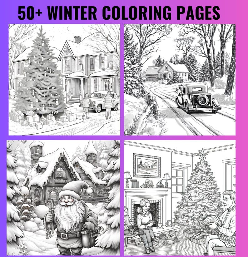 50+ Winter Coloring Pages: Festive Fun for All Ages | Winter Holiday ...
