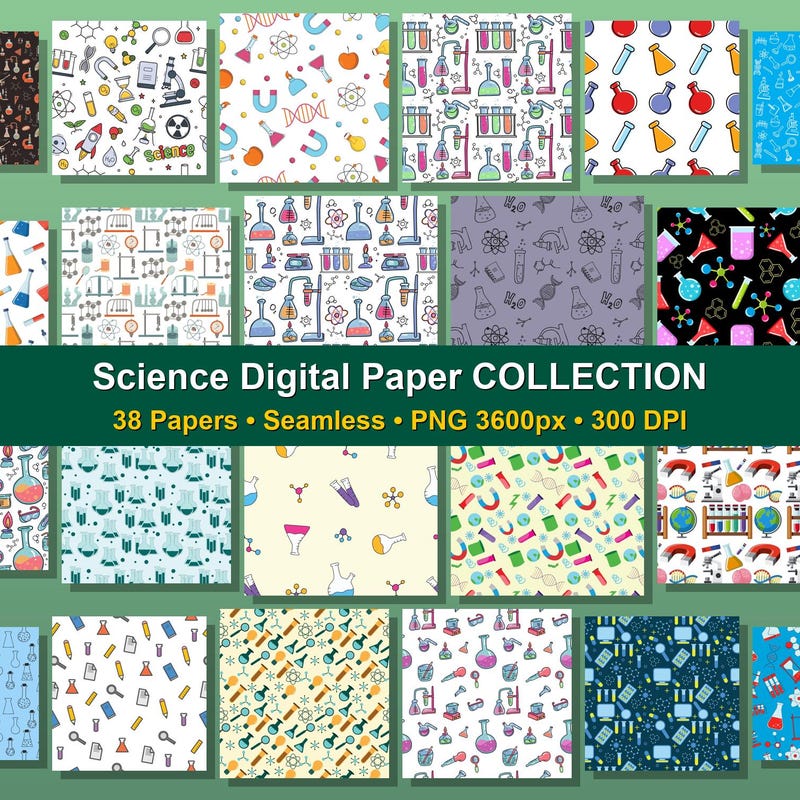 Chemistry Scrapbook Paper - Etsy