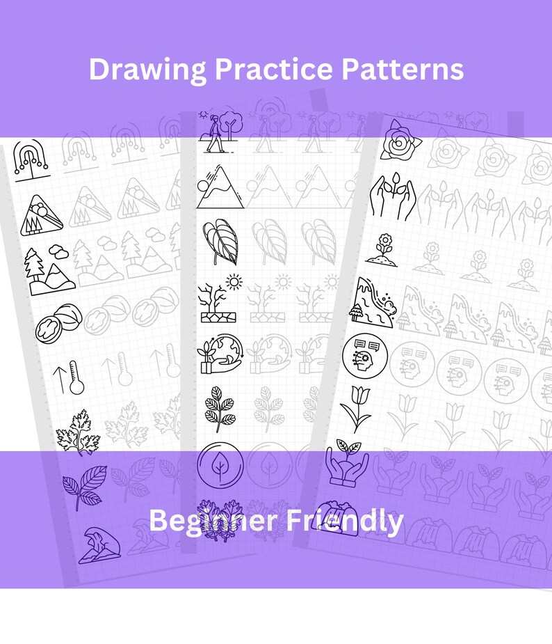 80+ Drawing Practice Sheets | Drawing Practice Patterns for Kids Adults ...