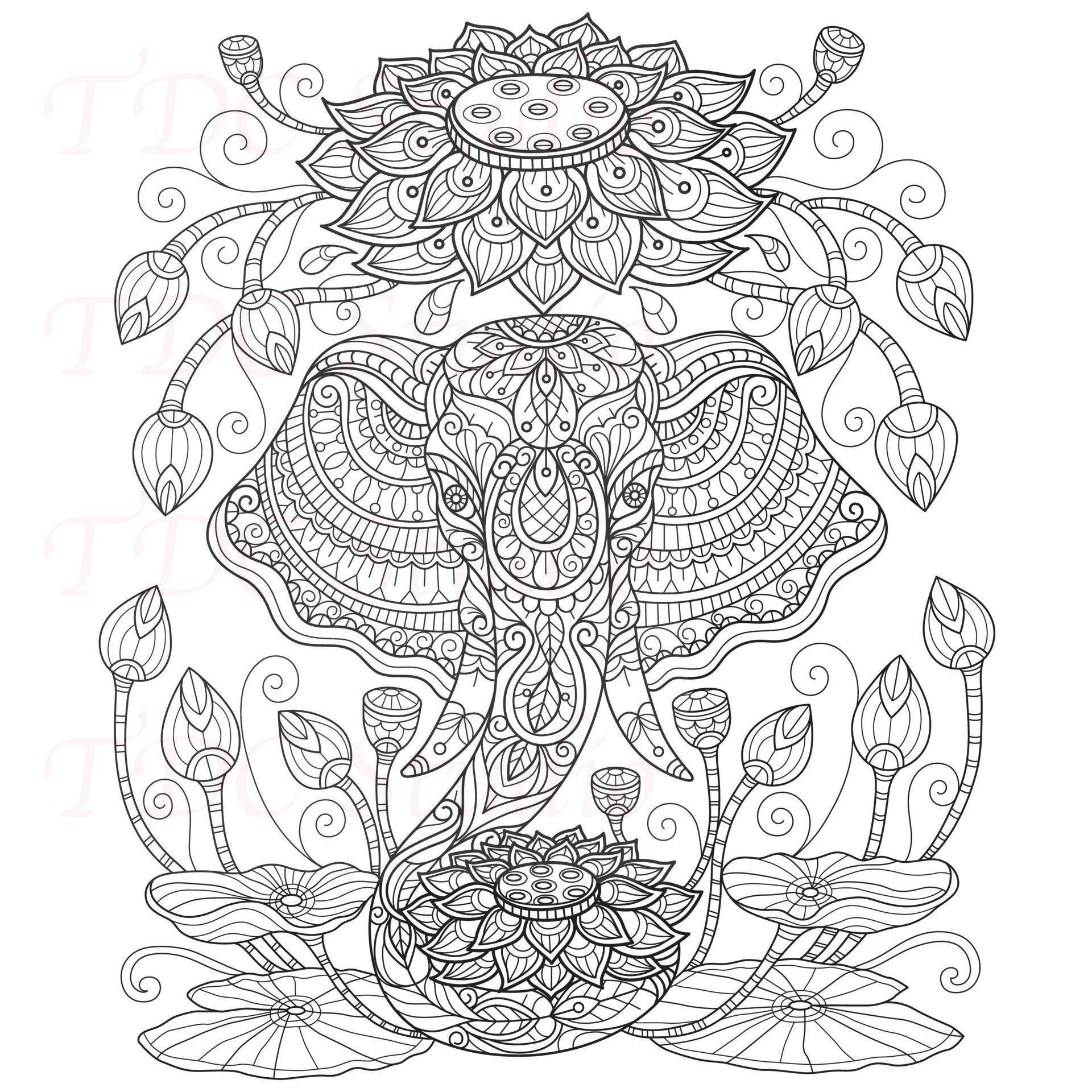 200 Animal Mandala Coloring Pages Printable Coloring for Adults Stress ...