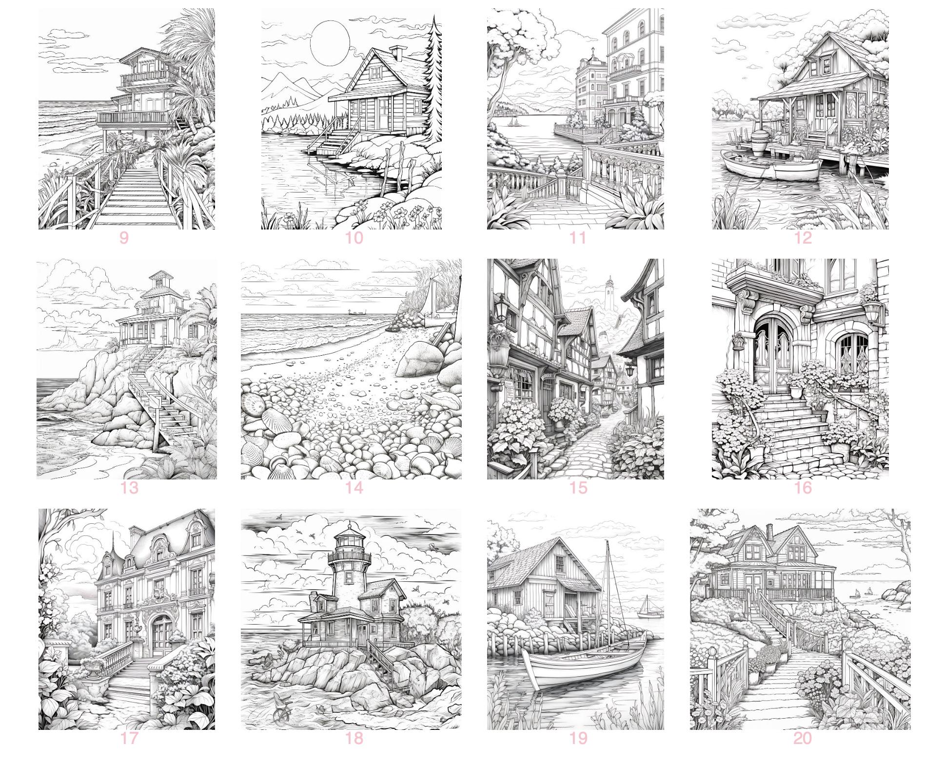 50 Waterfront Coloring Pages Summer Serenity Springtime Escapes Beach ...