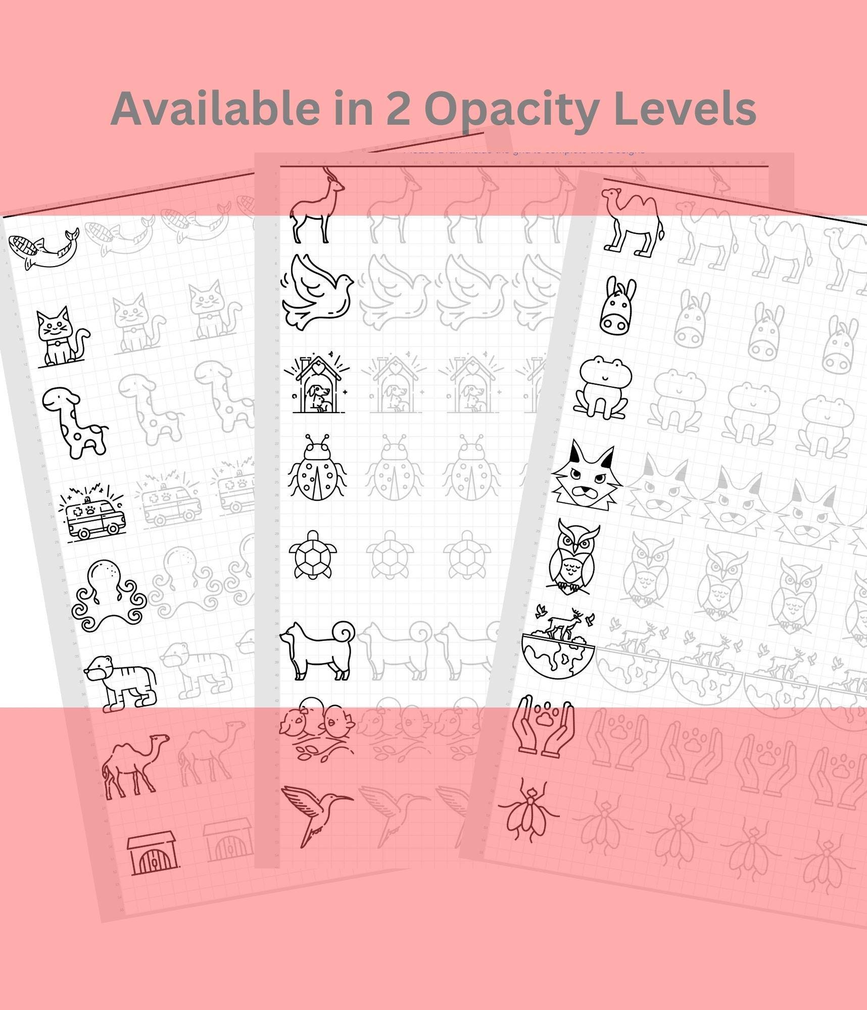 Drawing Animals Practice Sheets 250+ Practice Designs | A4 PDF | Stress ...