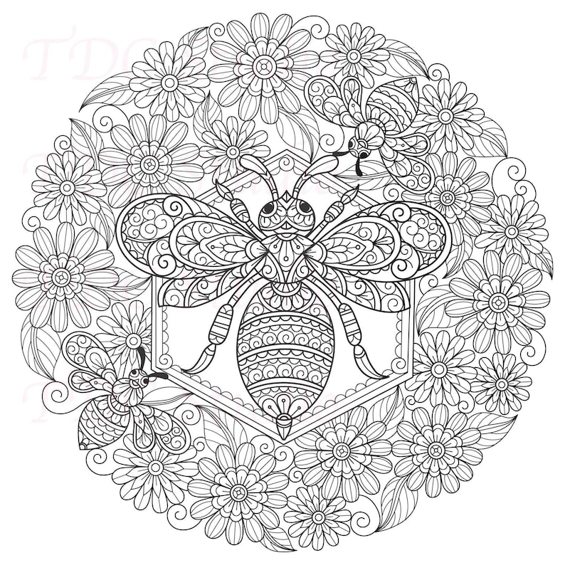 200 Animal Mandala Coloring Pages Printable Coloring for Adults Stress ...