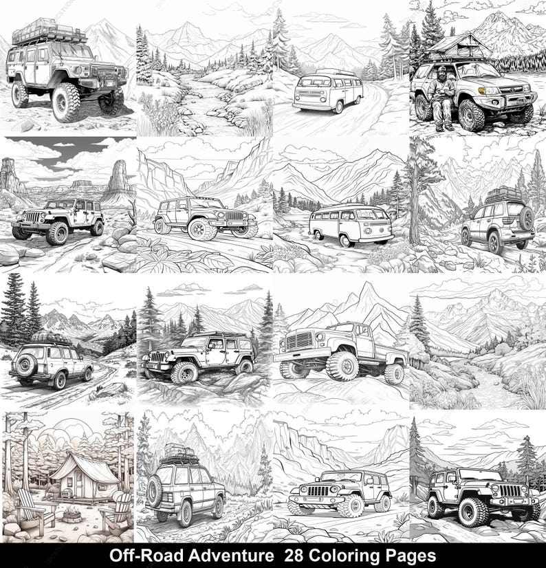28 Off-road Adventure Coloring Pages Jeep, RV & Mountain Explorer ...