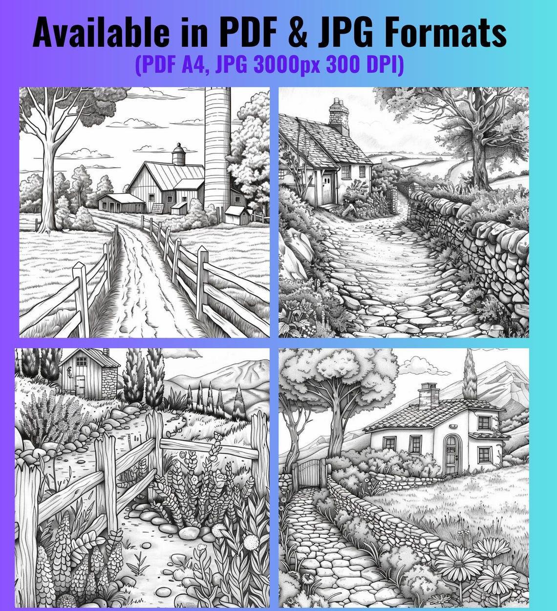 50+ Country Coloring Pages Printable | Country Scenic Coloring Pages ...