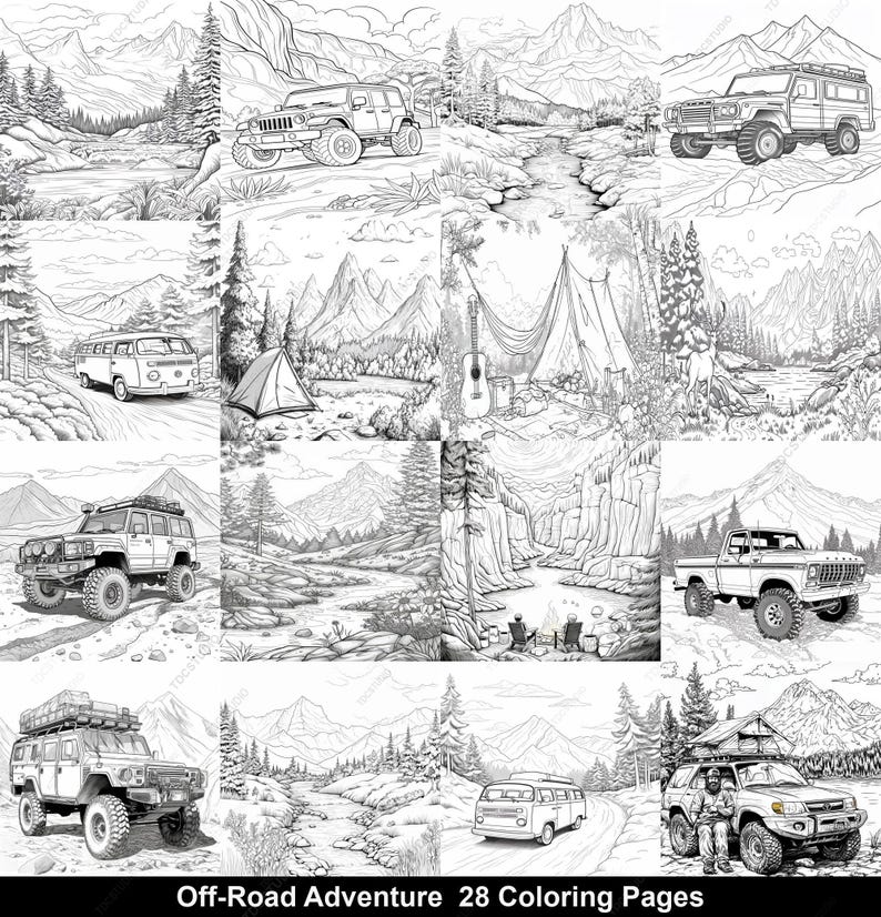 28 Off-road Adventure Coloring Pages Jeep, RV & Mountain Explorer ...