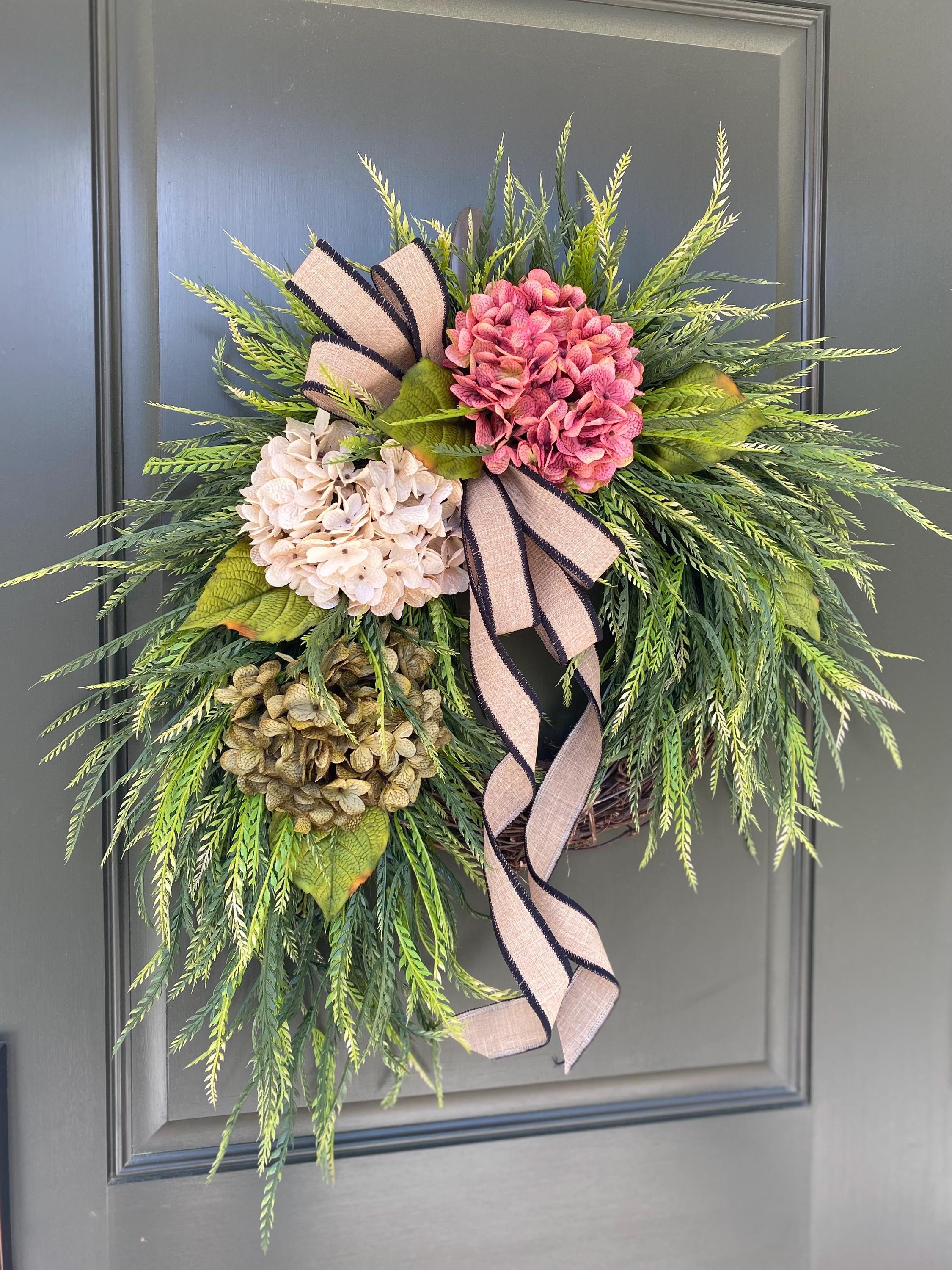 Year Round Wreath, Spring and Summer Wreath, Hydrangea Wreath ...
