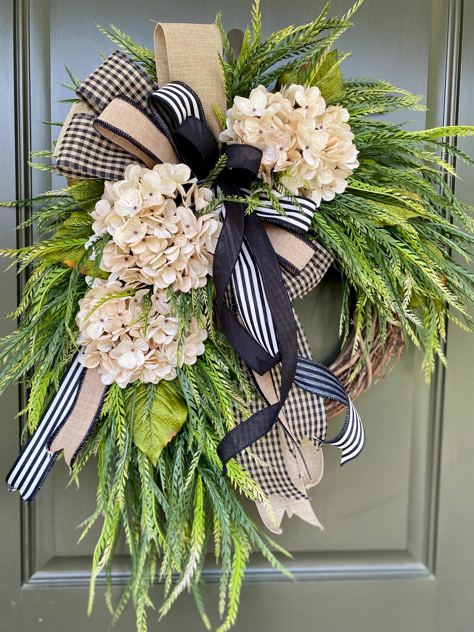 Year Round Wreath, Spring and Summer Wreath, Hydrangea Wreath ...