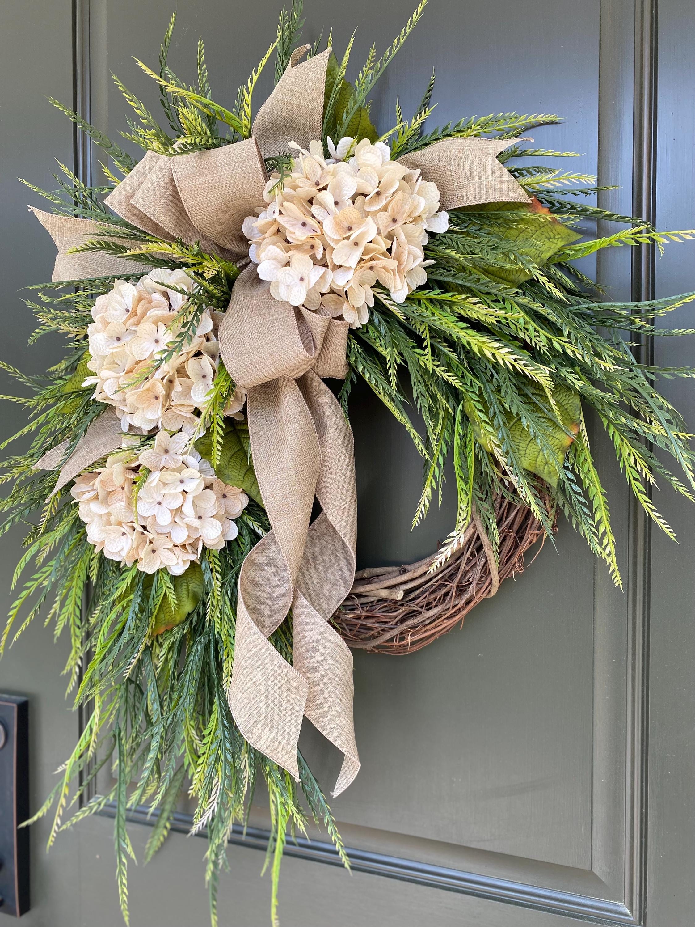 All Season Wreath, Spring and Summer Wreath, Hydrangea Wreath ...