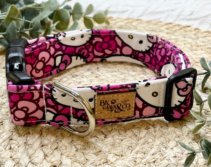 Hello Kitty Dog Collar Pink Dog Collar Hello Kitty Dog Collar Cat ...