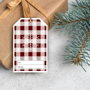 Plaid Holiday Gift Tags & Gift Labels Set of 18 or 36 Christmas Gift ...
