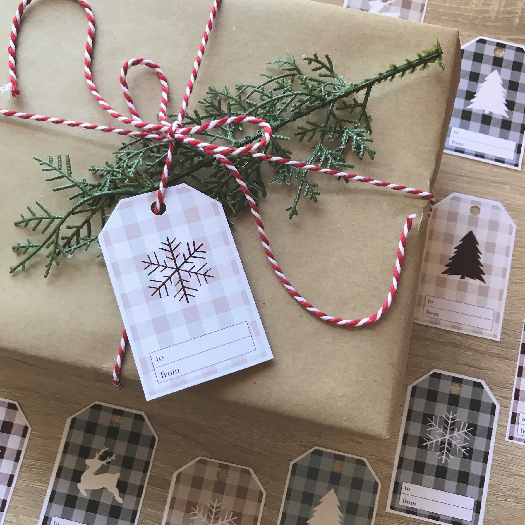 Plaid Holiday Gift Tags & Gift Labels Set of 18 or 36 | Etsy