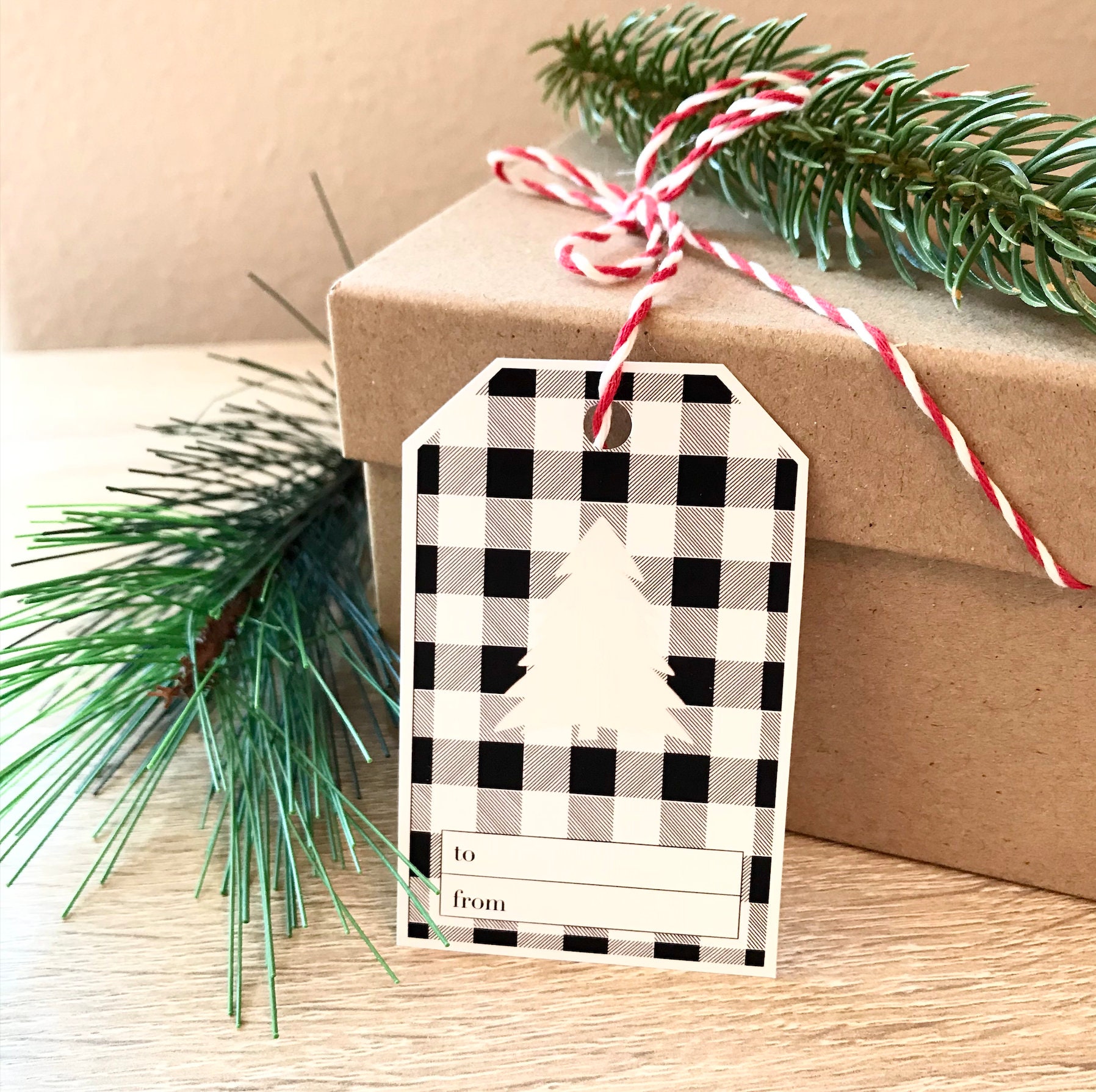 Plaid Holiday Gift Tags & Gift Labels Set of 18 or 36 | Etsy