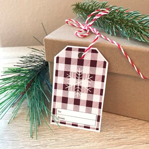 Plaid Holiday Gift Tags & Gift Labels Set of 18 or 36 | Etsy