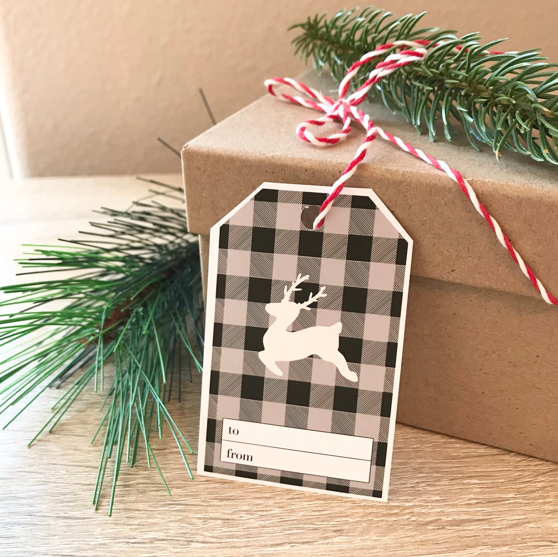 Plaid Holiday Gift Tags & Gift Labels Set of 18 or 36 | Etsy