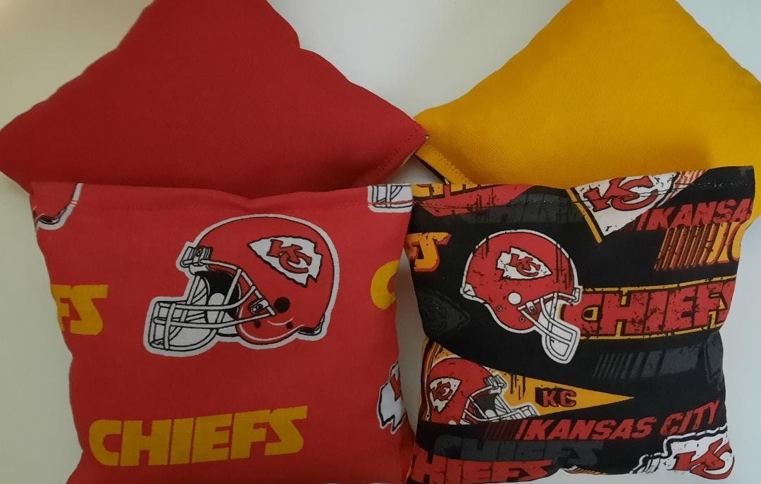 Kansas City Chiefs Cornhole Bags, Set of 8 - Etsy