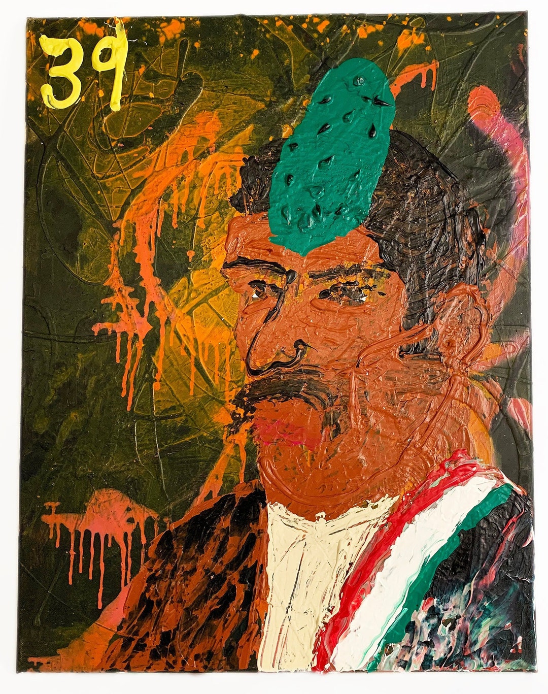 Nopal En La Frente - Fluid Painting, Fluid Art Painting, Original ...