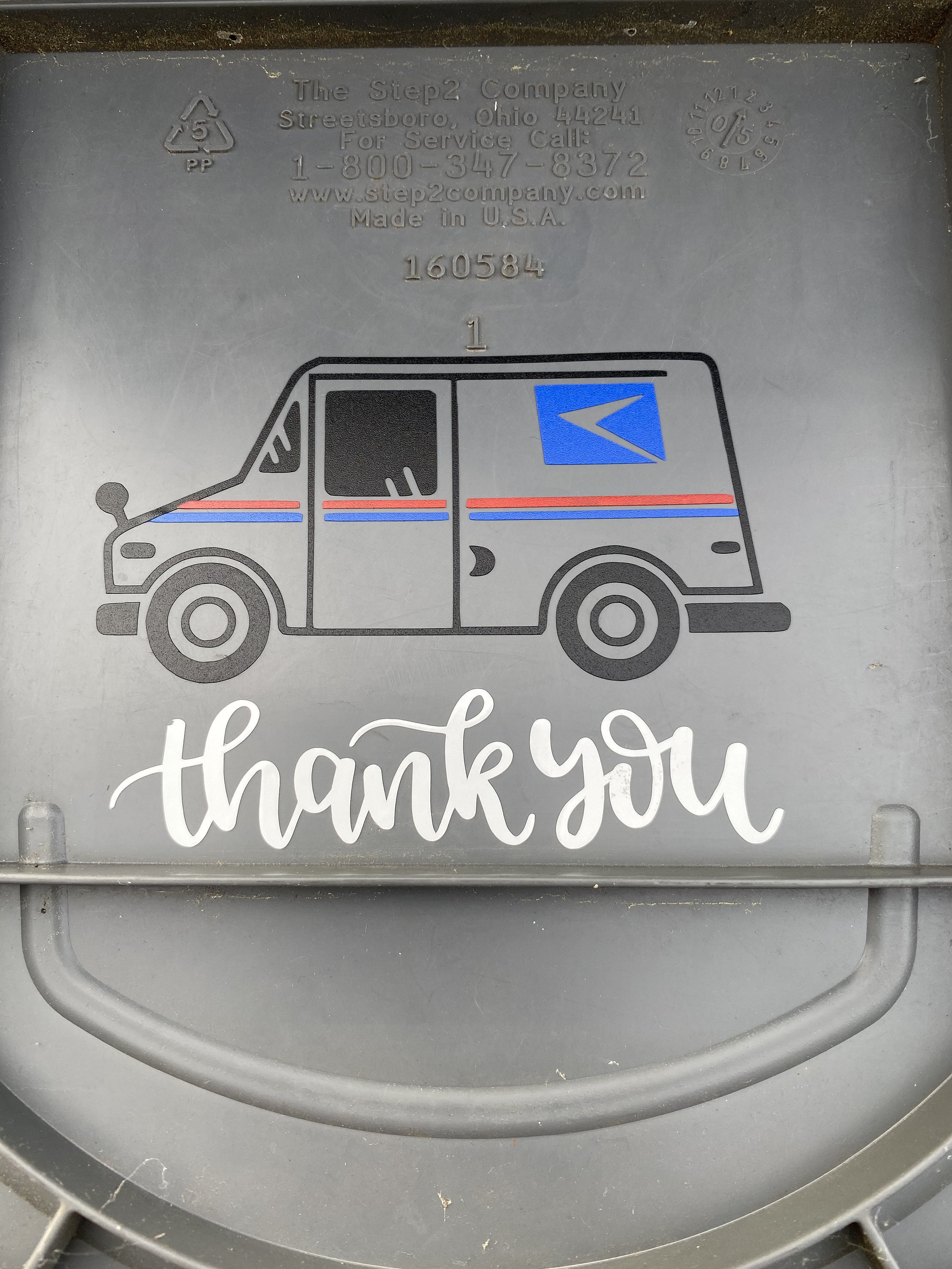 Mail Truck - Postal Truck Thank You Decal - Etsy