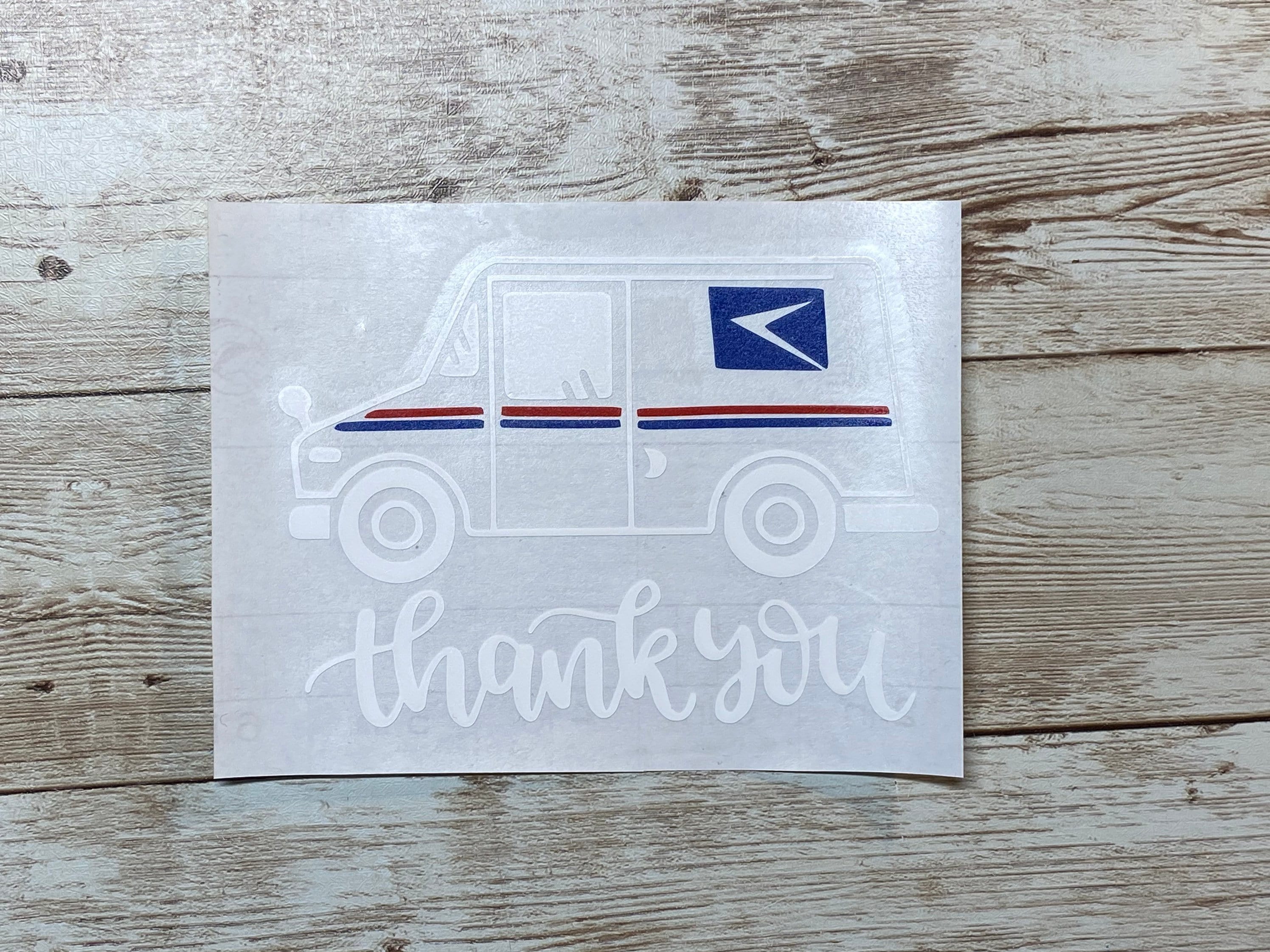Mail Truck - Postal Truck Thank You Decal - Etsy